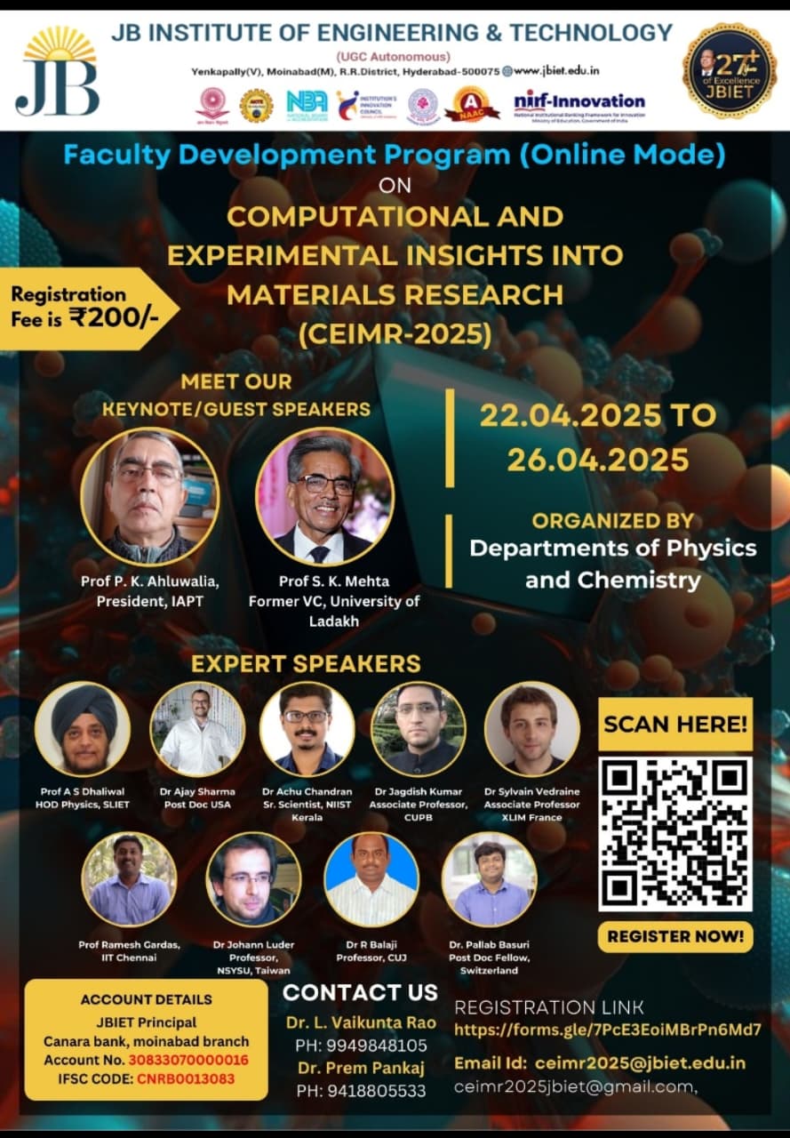 Home | J.B.Institute of Engineering & Technology